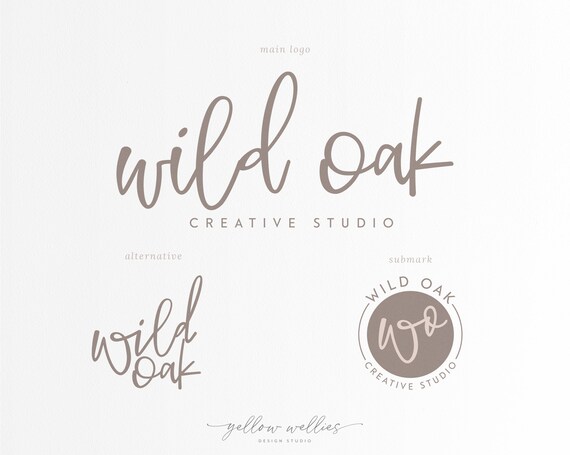 Paper Stationery Design & Templates Script Text Logo in Box Modern Logo ...