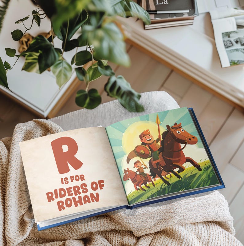 Lotr Baby ABC Book - Soft- or Hardcover - Fantasy Nursery Book - Lord ...