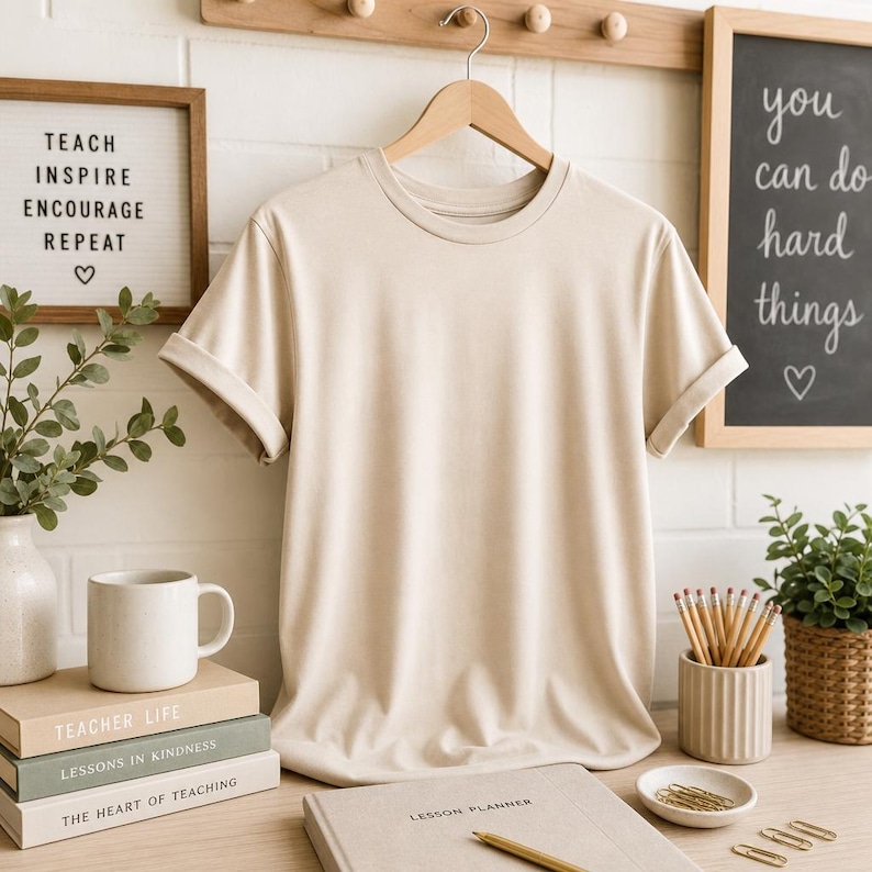 Editable Teacher Shirt Mockup Bundle, Classroom Scene (digital Download ...