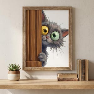 Quirky Cats Clipart, Funny Whimiscal Cat Clipart, Kawaii Animal PNG ...