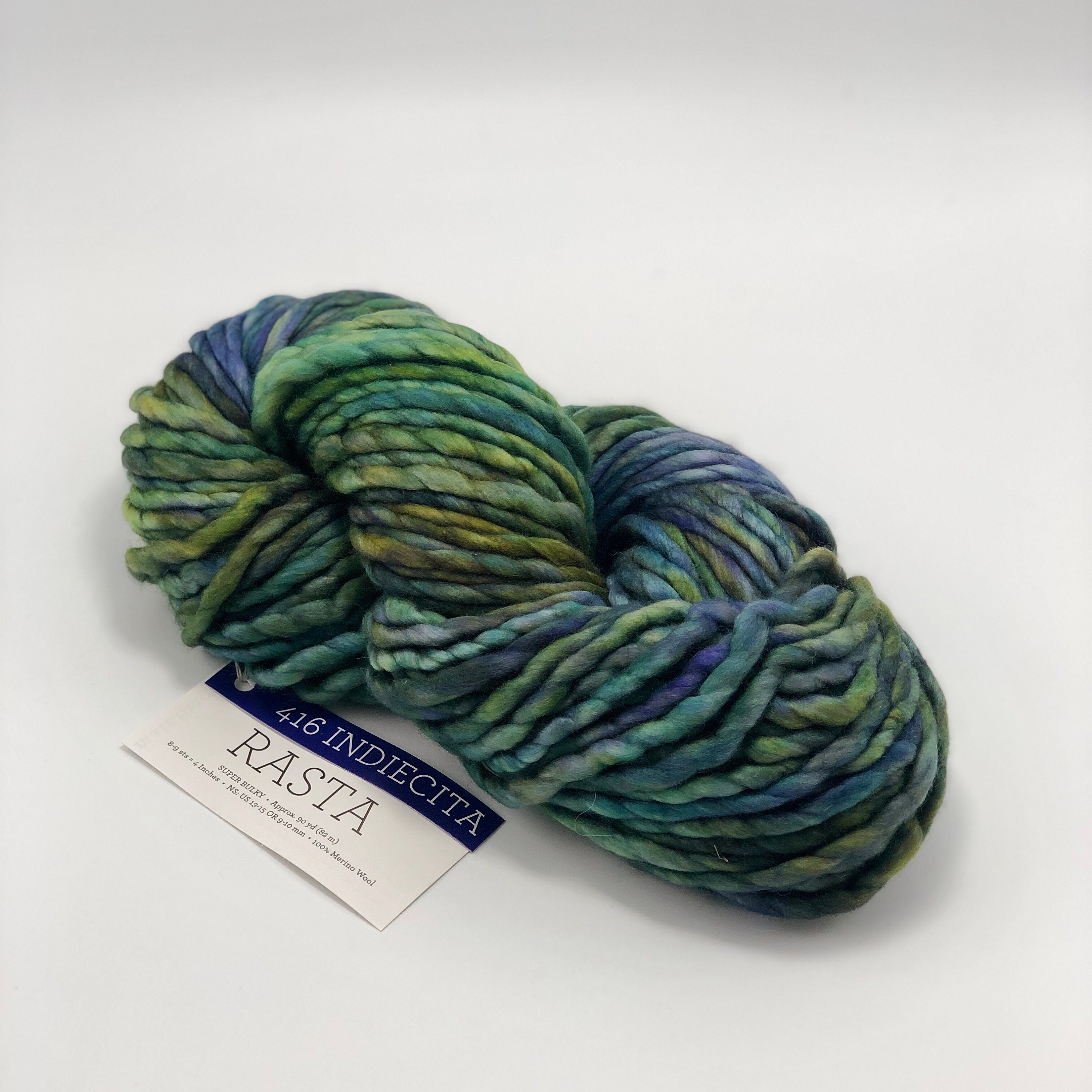 Malabrigo Rasta Yarn, Super Bulky, 100% Merino Wool, Indiecita 416