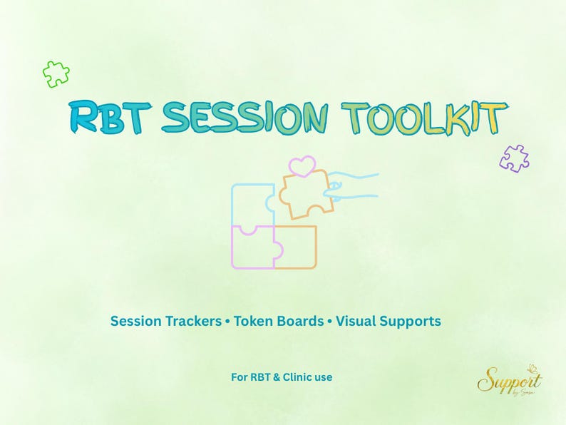 RBT Session Toolkit Printable | ABA Data Sheets, Token Boards (digital ...