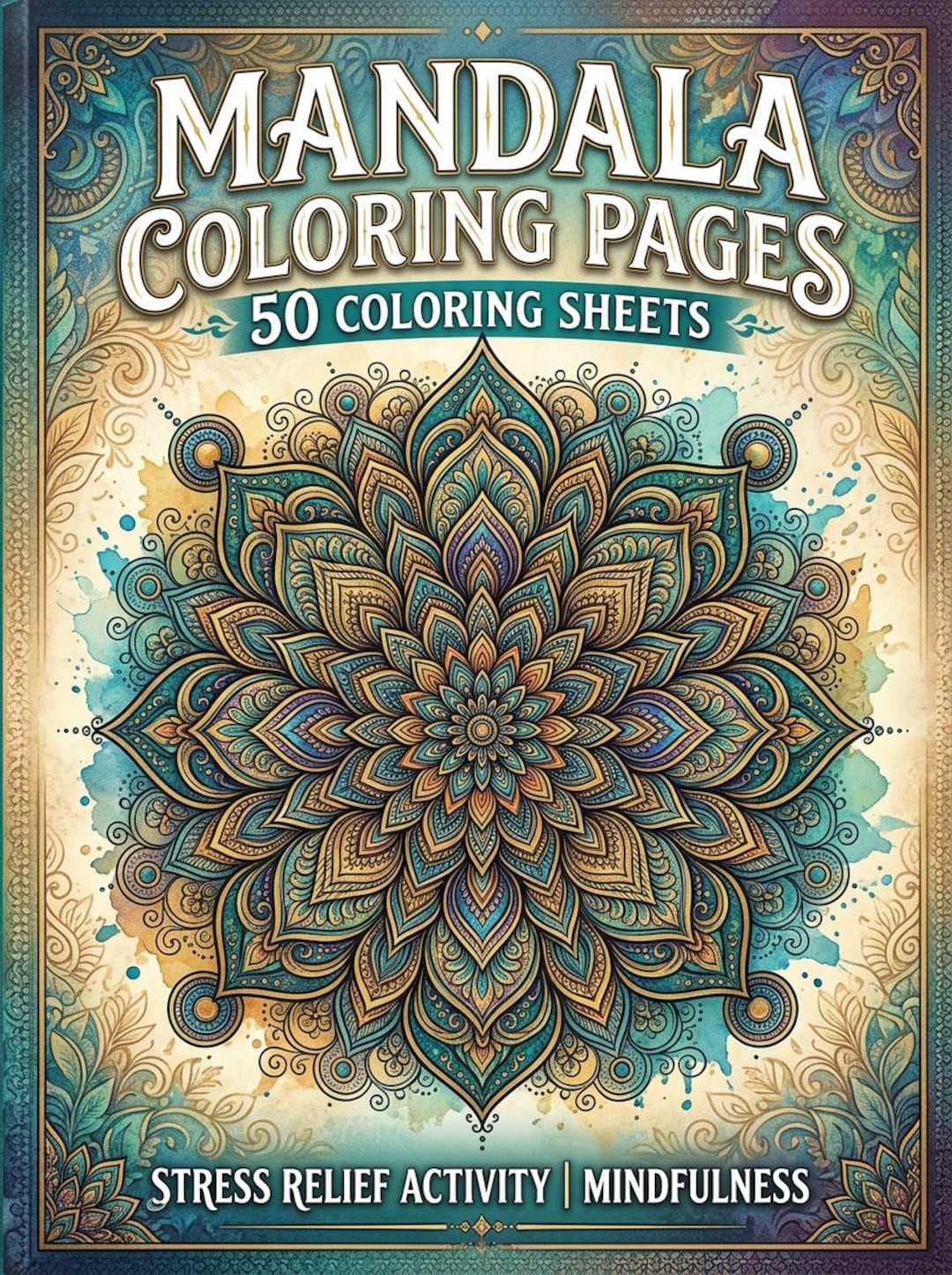 50 Mandala Coloring Pages | Adult Stress Relief Activity (PDF Download ...