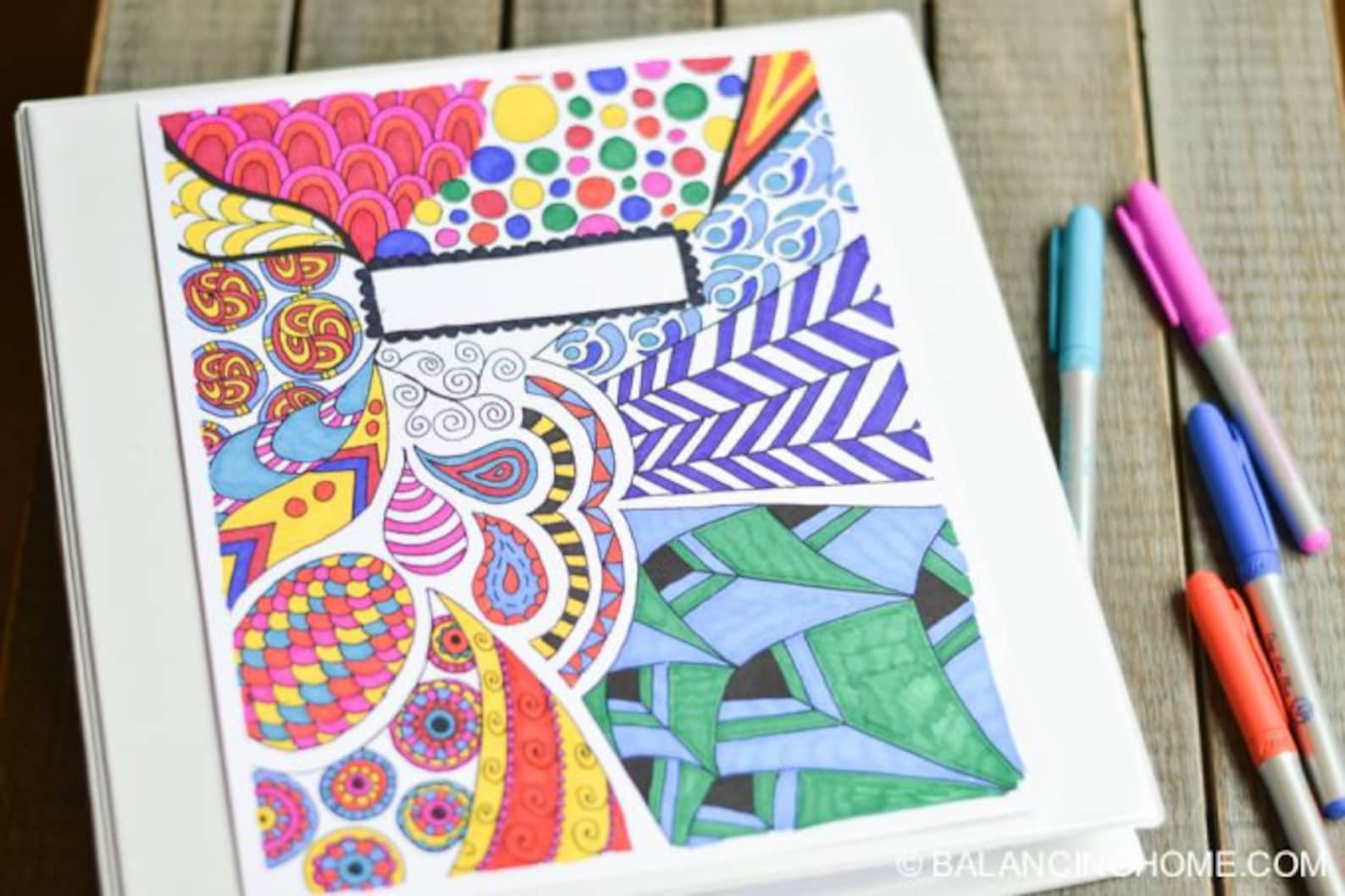 Back to School Binder Coloring Page - Etsy