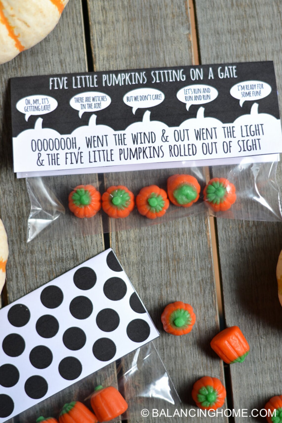 Five Little Pumpkins Sitting on a Gate Bag Topper - Etsy
