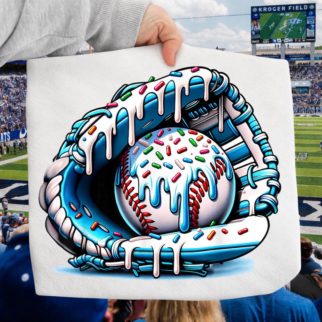 Baseball Drip Png, Ice Cream Baseball Design, Melting Baseball Glove ...