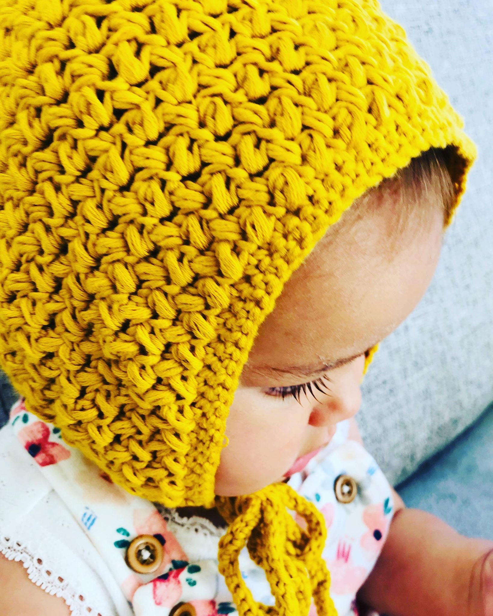 Vintage Crochet Bonnet - Etsy