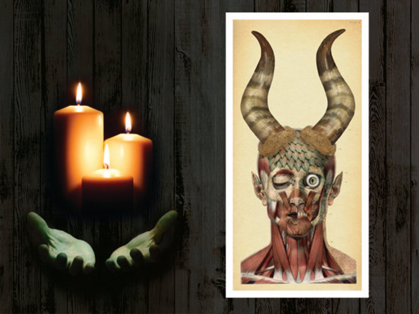 Occult Demon Anatomy Art Print Dark Fantasy Art Macabre - Etsy