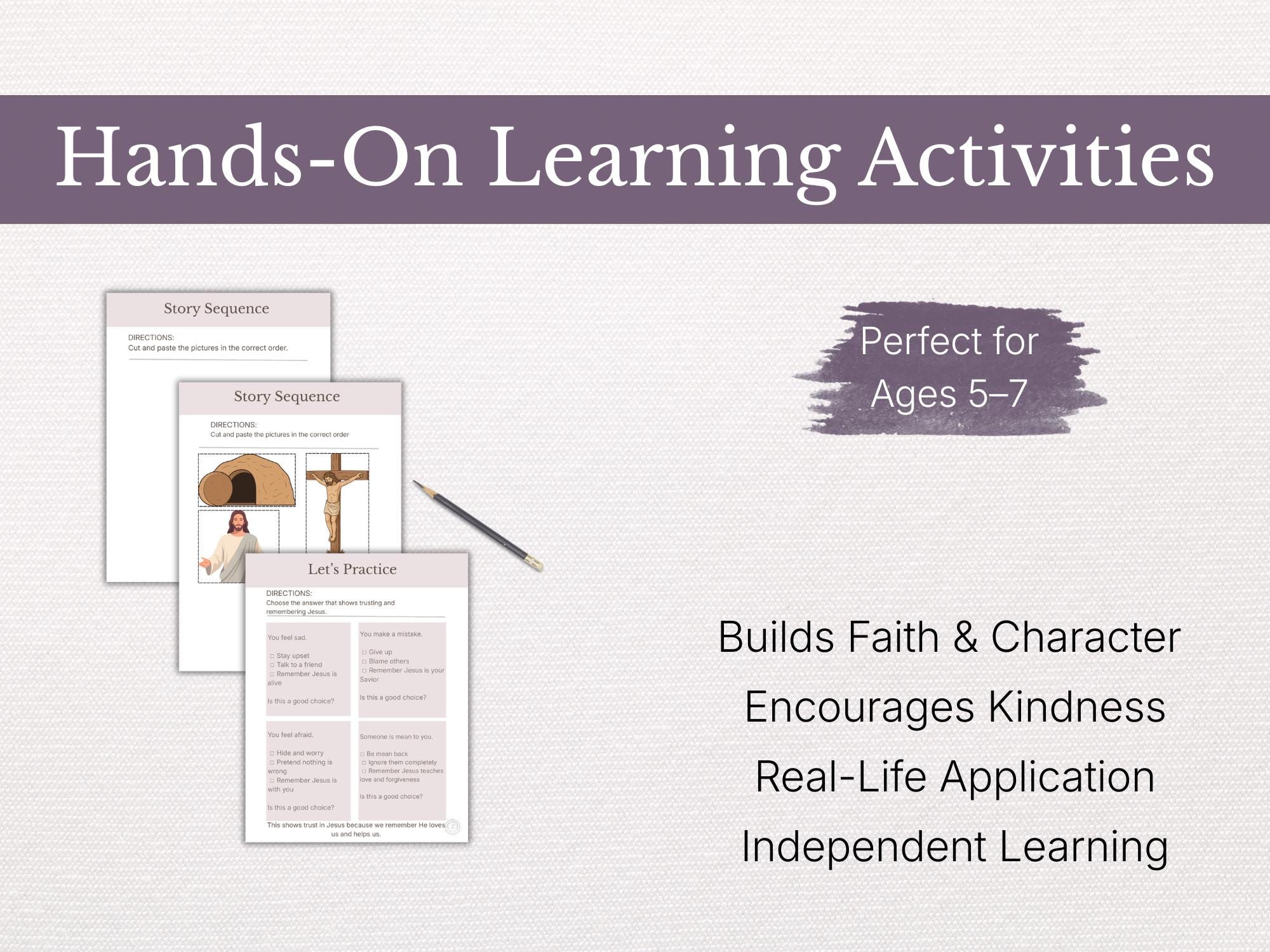 Easter Story Lesson Plan K-2 | Christian Sunday School Worksheets ...