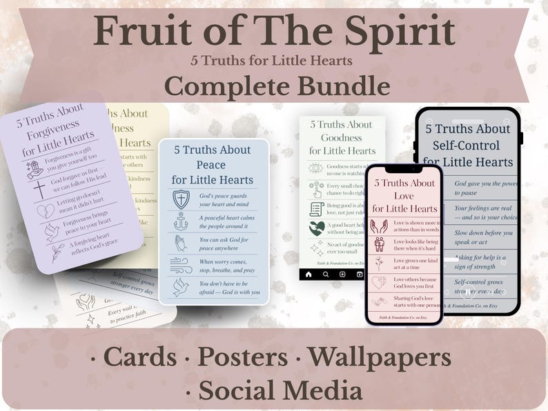 Fruit of the Spirit Printable Bundle | Scripture Cards Posters ...