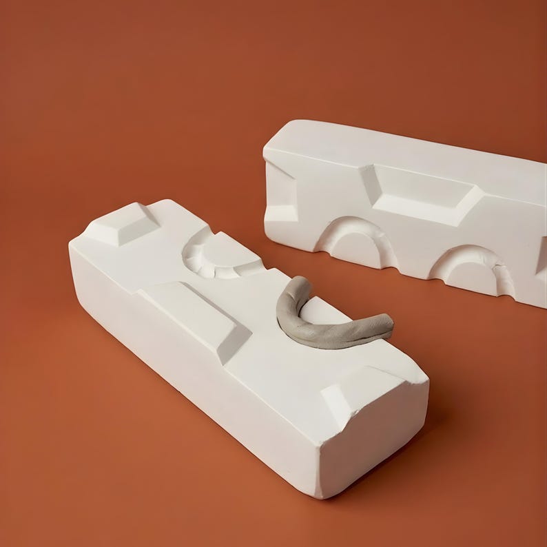 Customizable Custom Plaster Slip Casting Mold | Bowl With Handles ...