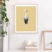 Bright Yellow Printable Bird Art | Wildlife Wall Art | Modern Geometric ...