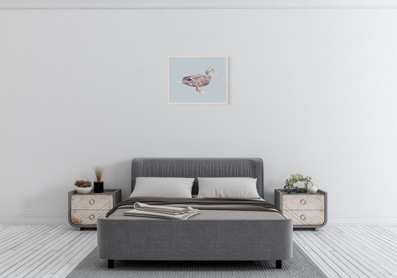 Minimalist Blue-winged Teal Duck Print | Low Poly Bird Art (digital ...