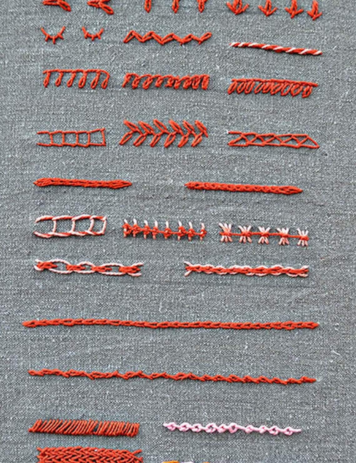 Beginner Hand Embroidery Pattern Stitch Book 206 Embroidery Stitches ...