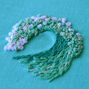 Tiny Embroidery Hoop Pattern, Miniature Embroidery Pattern, Ocean ...