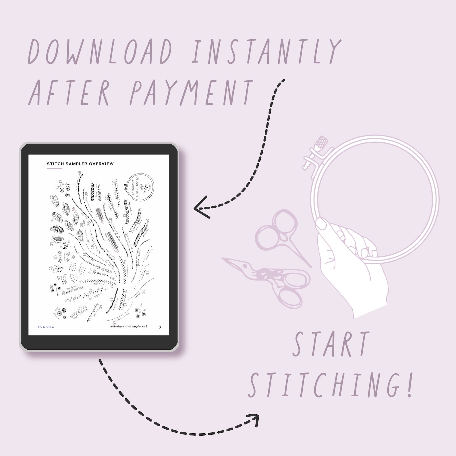 Modern Hand Embroidery Sampler Digital Pattern Embroidery | Etsy