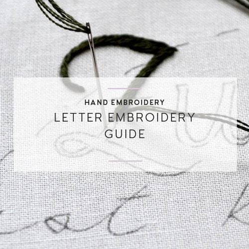Letter Embroidery Guide - Etsy