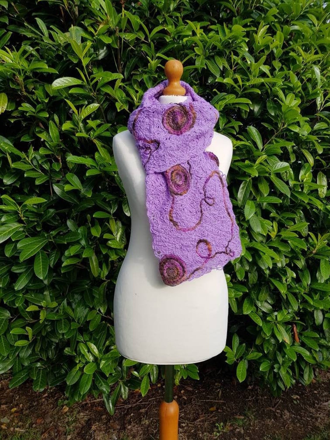 Purple Wool Scarf, Violet Wool Scarf - Etsy