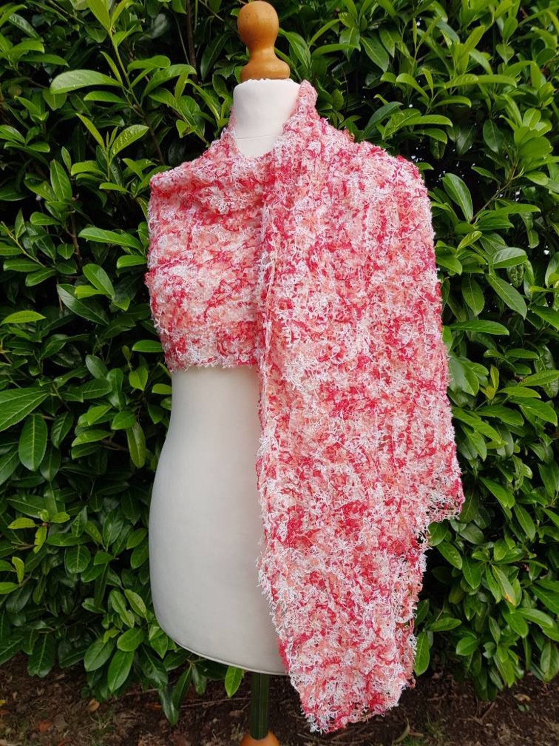 Red and White Shawl Red Wrap Luxury Scarf - Etsy