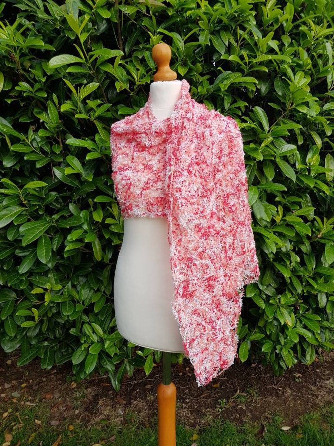 Red and White Shawl, Red Wrap, Luxury Scarf - Etsy