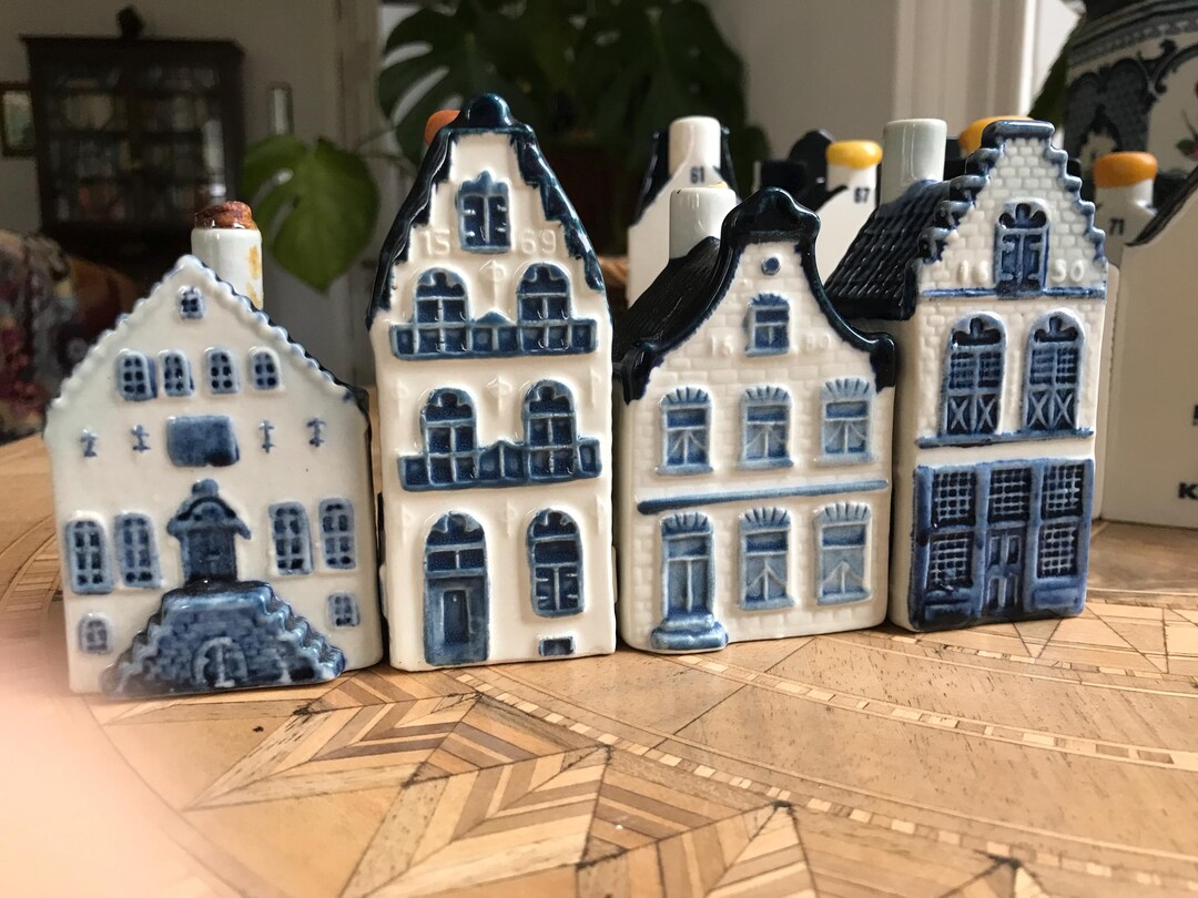Royal Delft Blue KLM Houses - Etsy UK
