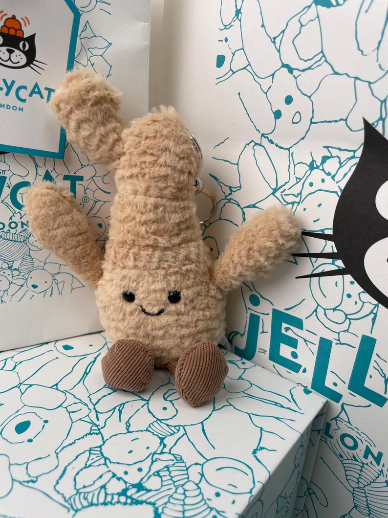 Jellycat Amuseable Ginger Plush Bag Charm | Textured Corduroy Legs ...