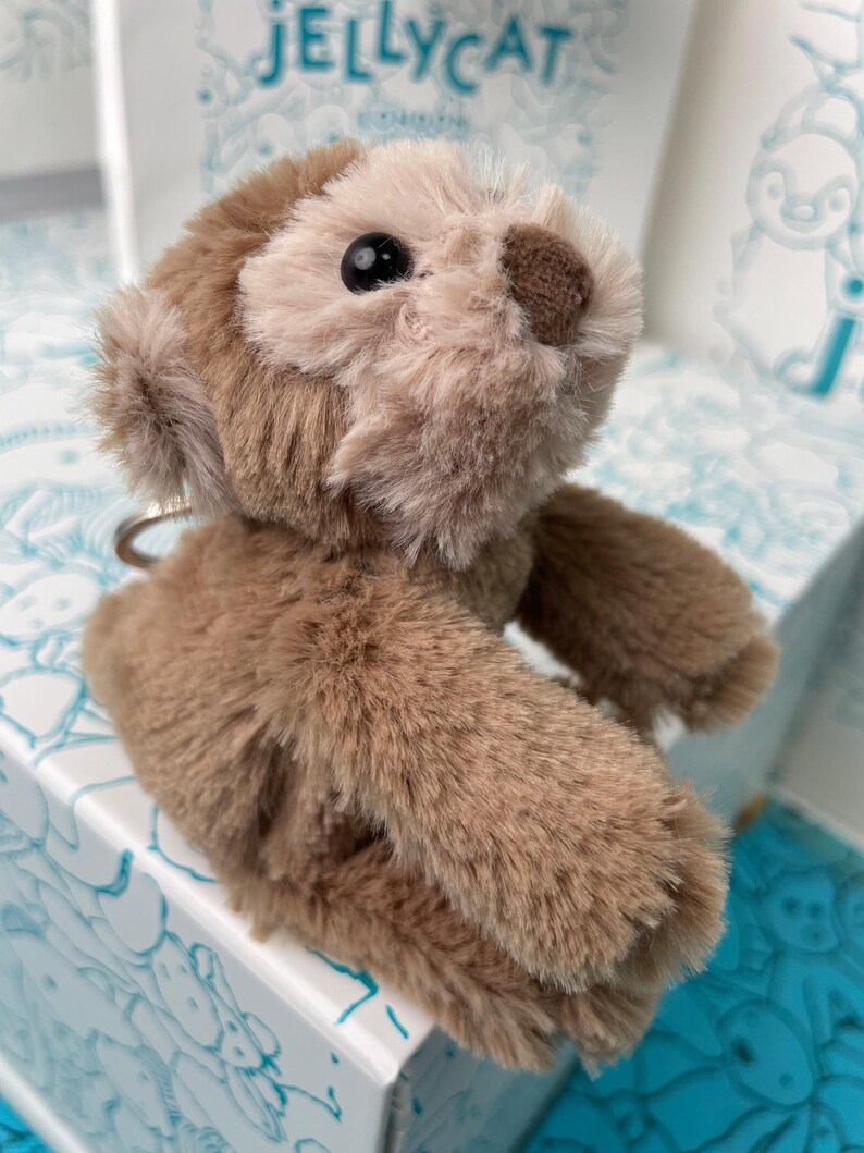 Jellycat Smudge Monkey Plush Bag Charm | Kawaii Backpack Accessory 12cm ...