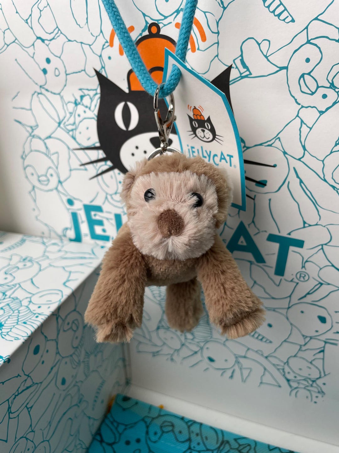 Jellycat Smudge Monkey Plush Bag Charm | Kawaii Backpack Accessory 12cm ...