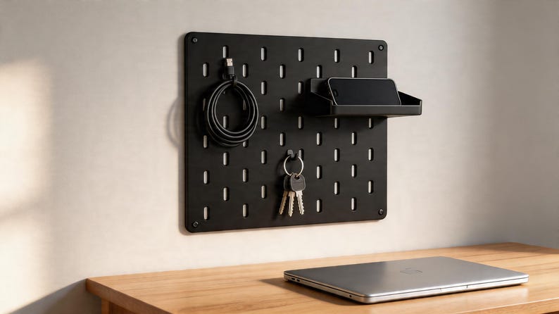 Pegboard Wall Panel 1x1 | IKEA Skadis Compatible | Gaming Wall ...