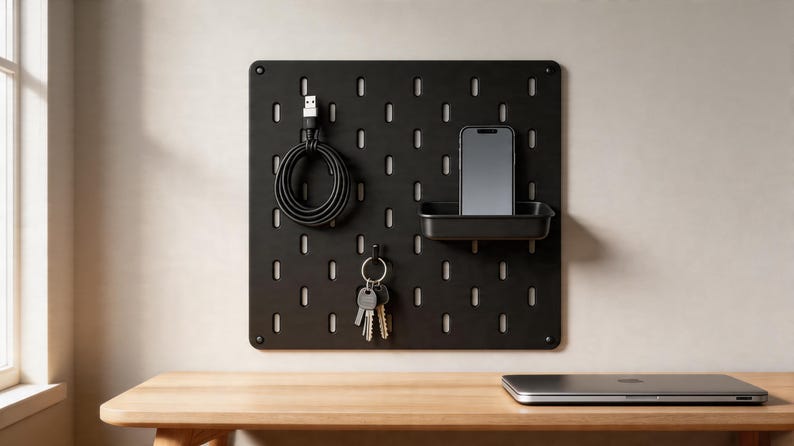 Pegboard Wall Panel 1x1 | IKEA Skadis Compatible | Gaming Wall ...