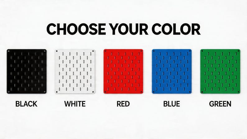 Pegboard Wall Panel 1x1 | IKEA Skadis Compatible | Gaming Wall ...