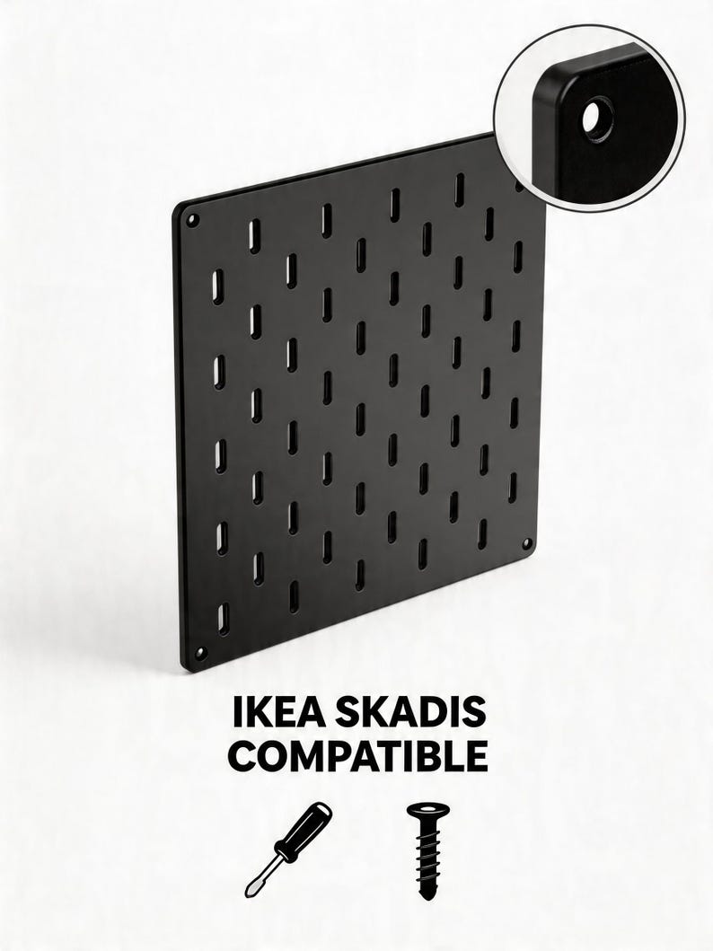 Pegboard Wall Panel 1x1 | IKEA Skadis Compatible | Gaming Wall ...