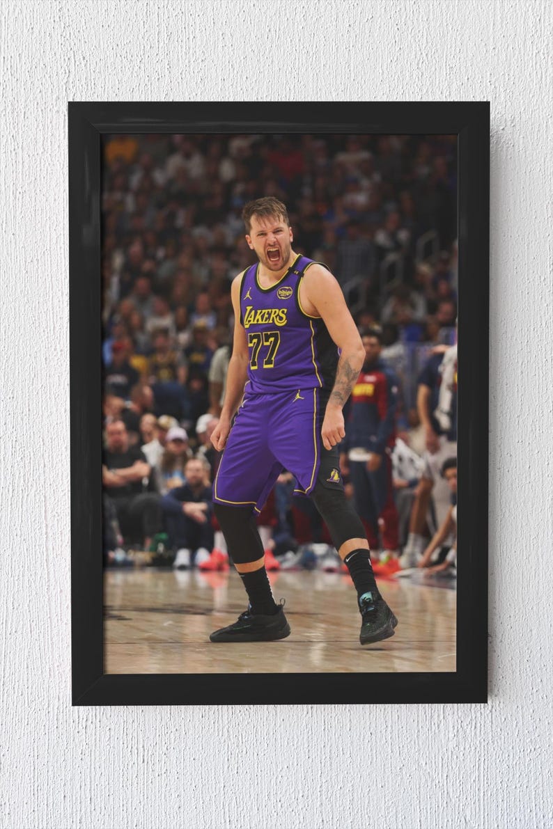 Luka Doncic Poster, NBA Basketball Wall Art, Sports Action Print ...