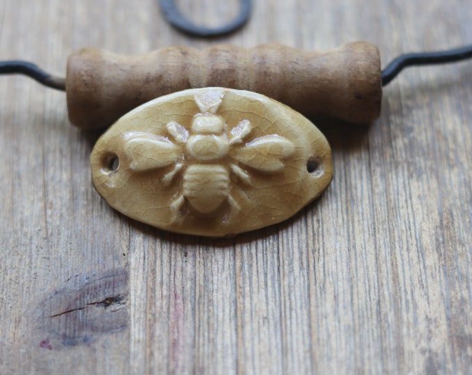 Honey Bee Focal Bead Bracelet Supplies Handmade Pottery Beads Aroma ...