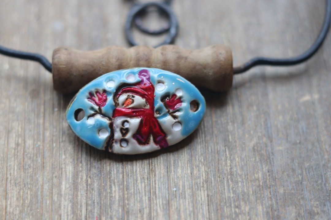 Snowman Merry Christmas Bracelet Connector - Etsy