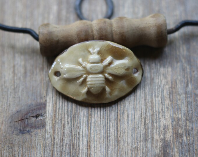Honey Bee Focal Bead Bracelet Supplies Handmade Pottery Beads - Etsy
