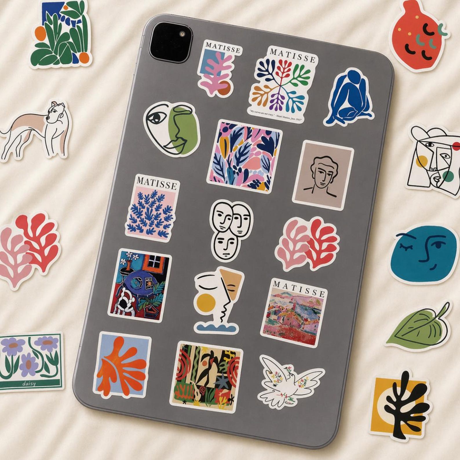 50 Art Stickers With Matisse Style, Journal Scrapbook Laptop Notebook ...