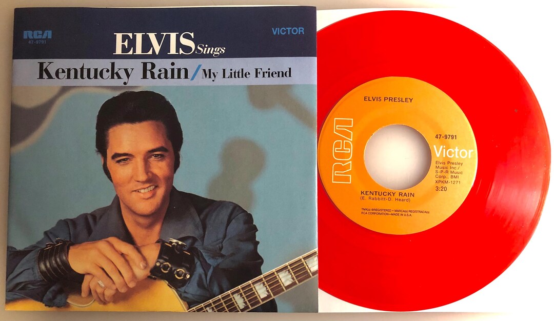 Elvis Presley / Kentucky Rain & My Little Friend / RCA Red Vinyl 45 W ...