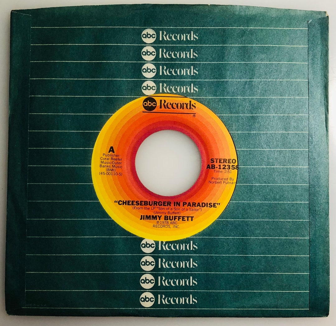 Jimmy Buffett / Cheeseburger in Paradise / 1978 45rpm / NM - Etsy