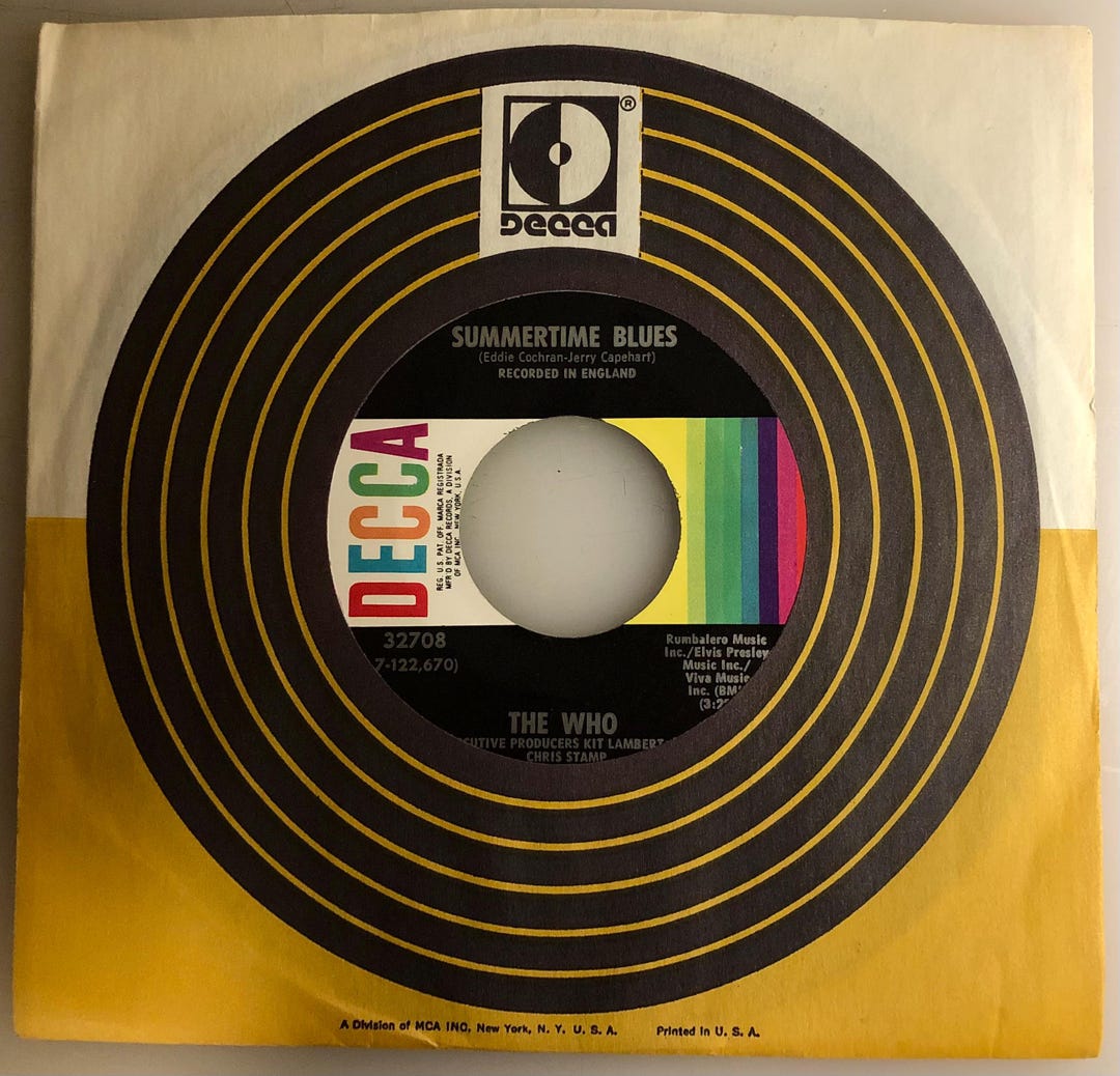 The Who / Summertime Blues & Heaven and Hell / 1970 Decca 45rpm / NM+ ...
