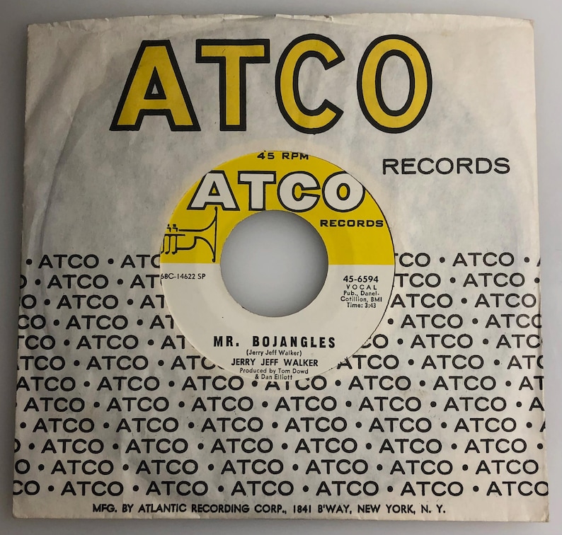 Jerry Jeff Walker / Mr. Bojangles / Original 1968 ATCO Pressing / 45rpm ...