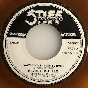 Elvis Costello / Watching the Detectives / Stiff Records Brown and ...
