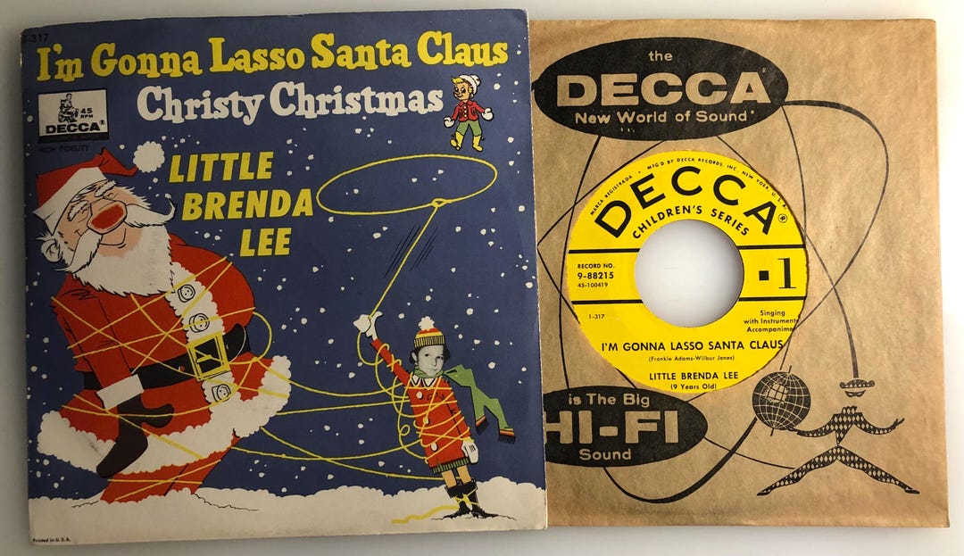 Little Brenda Lee / I'm Gonna Lasso Santa Claus / Decca 1956 45 W ...