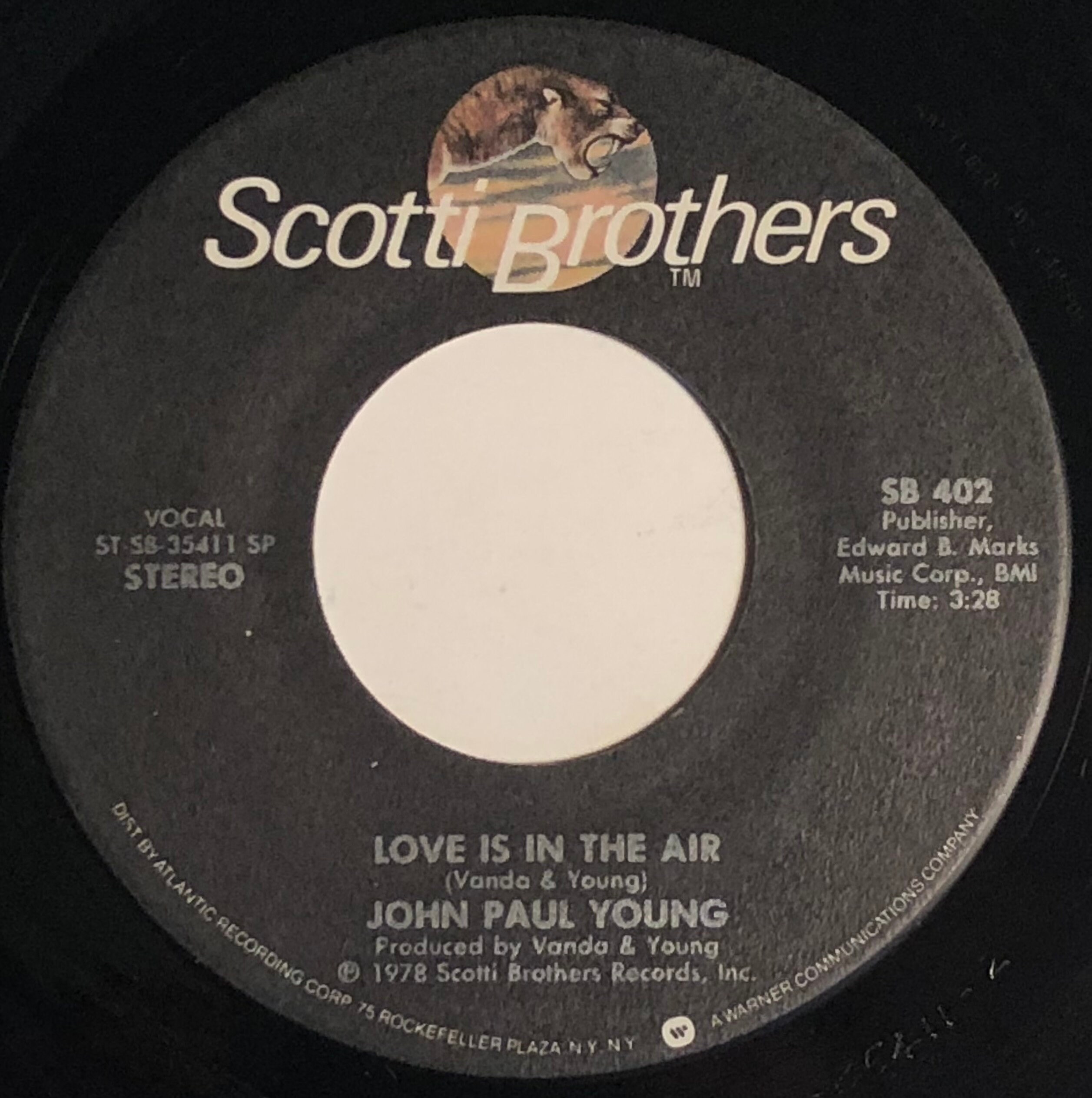 John Paul Young / Love is in the Air / Scotti Bros. 1978 45rpm - Etsy