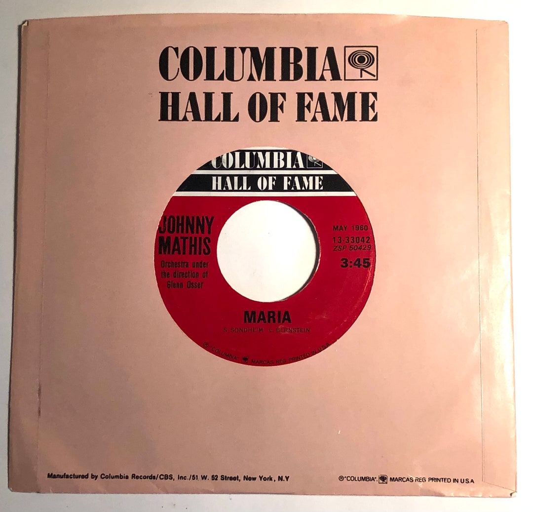 Johnny Mathis / Maria & Misty / 45rpm / EX - Etsy