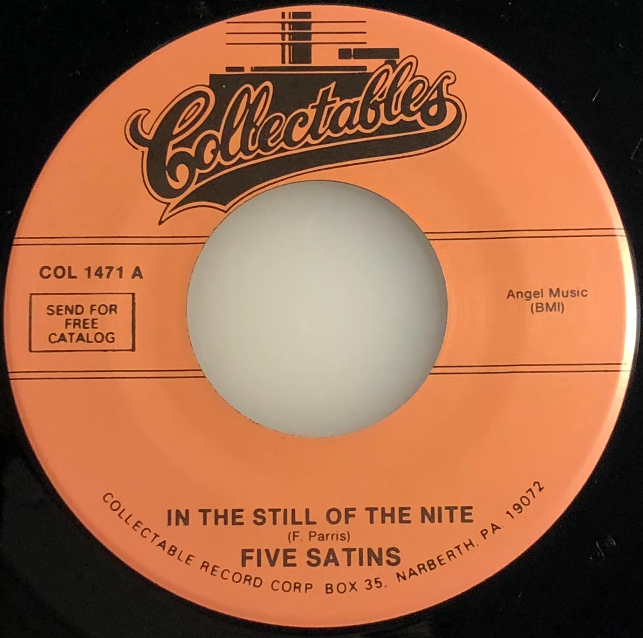 The Five Satins / in the Still of the Night / Collectables 45rpm / NM ...