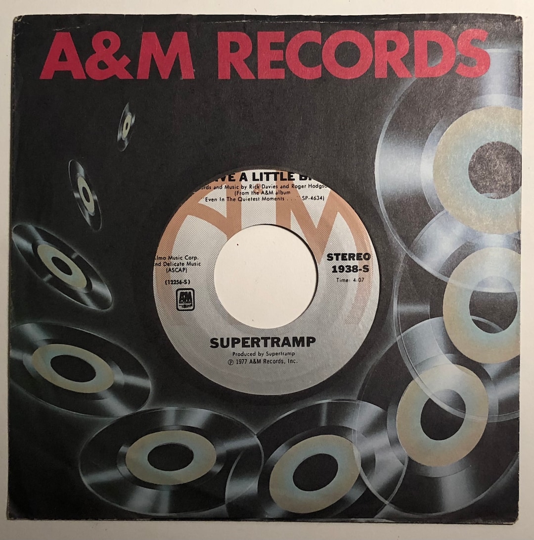Supertramp - Rick Davies / Give A Little Bit / 1977 A&M 45rpm / NM+ - Etsy