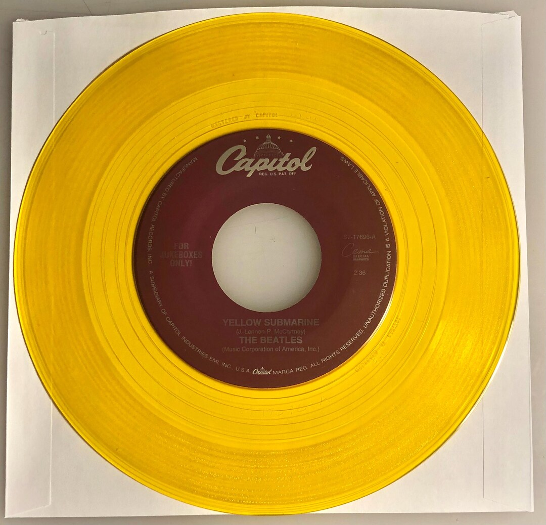 The Beatles / Yellow Submarine & Eleanor Rigby / Yellow Vinyl 45 / Mint ...