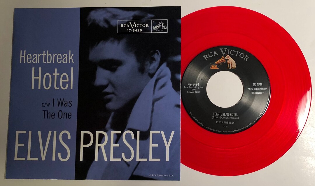 Elvis Presley / Heartbreak Hotel & I Was the One / RCA Red Vinyl 45 W ...
