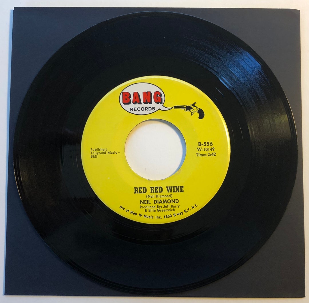 Neil Diamond - Red Red Wine 1968 US 45rpm - NM Condition - Etsy